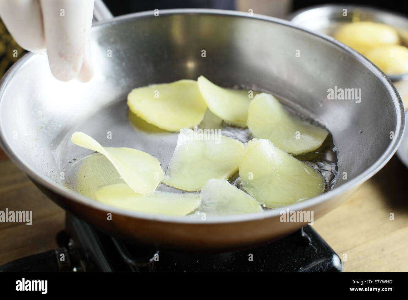 professional cooking process on a european kitchen Stock Photo - Alamy