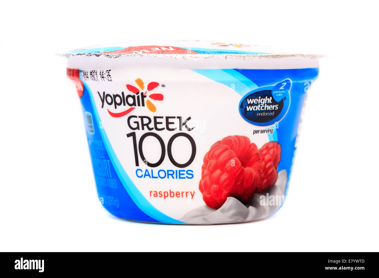 Yoplait Greek Raspberry Yogurt Stock Photo - Alamy