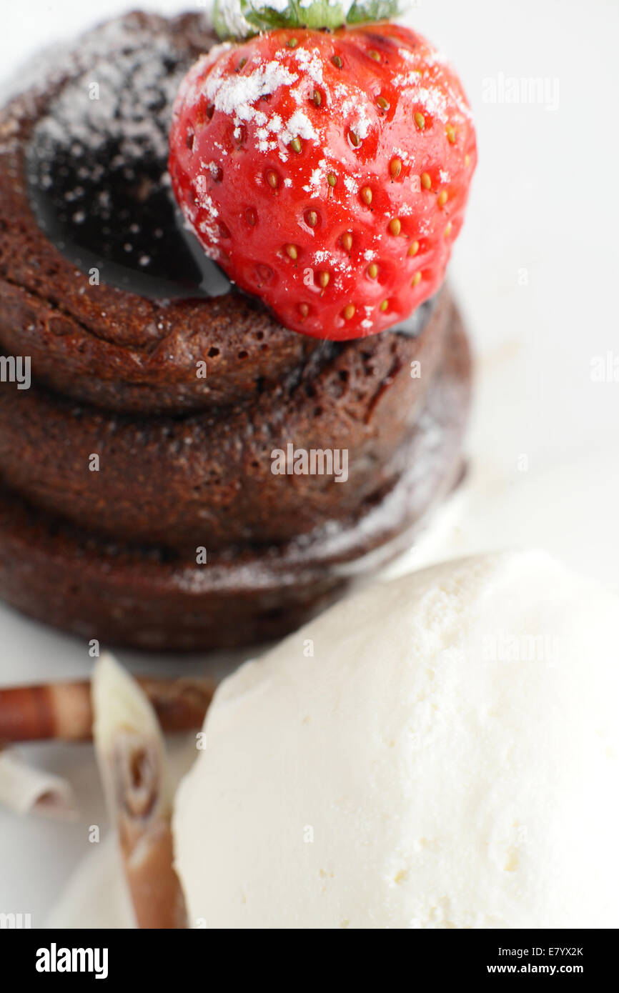 fresh and tasty peace of cake on white background Stock Photo - Alamy