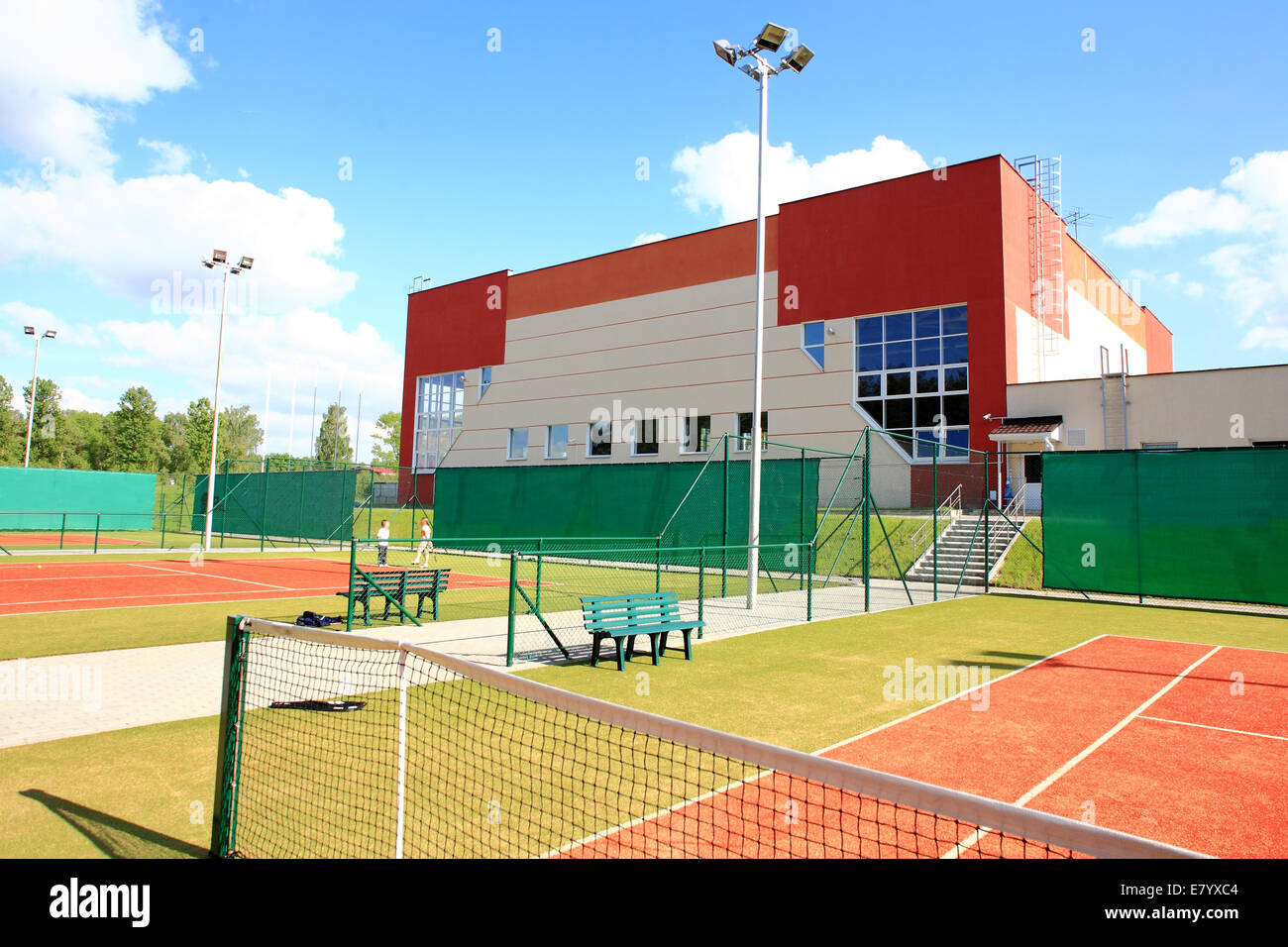interior of modern tennis european sport club Stock Photo - Alamy