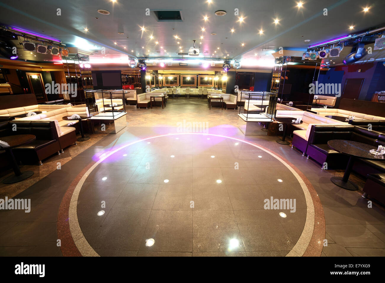 colorful interior of bright and beautiful night club Stock Photo - Alamy