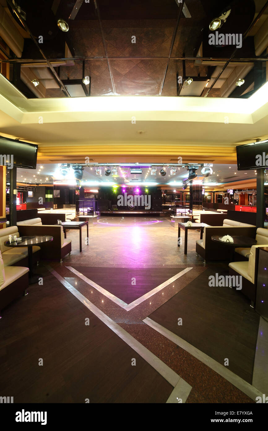 colorful interior of bright and beautiful night club Stock Photo - Alamy