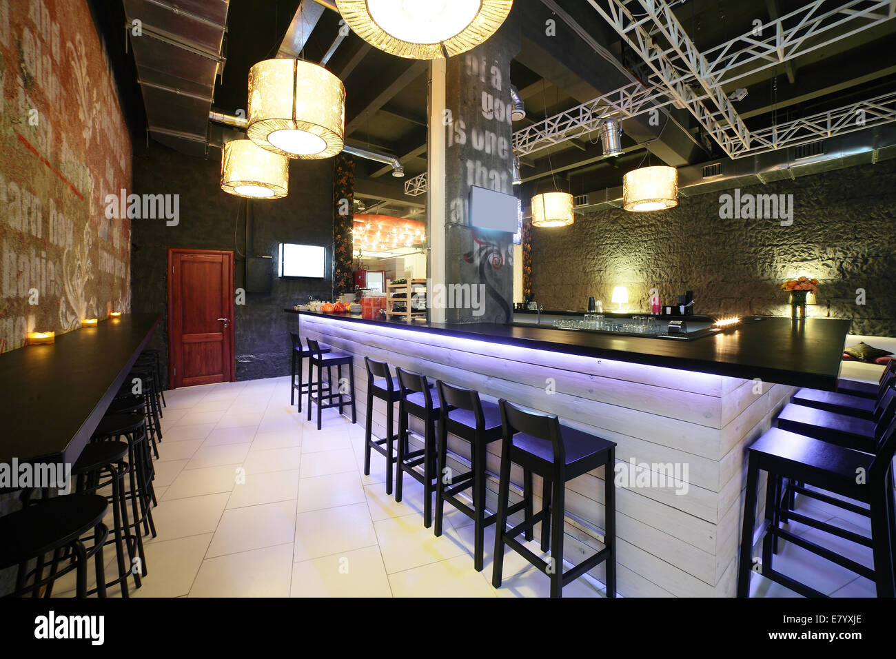 colorful interior of bright and beautiful night club Stock Photo - Alamy