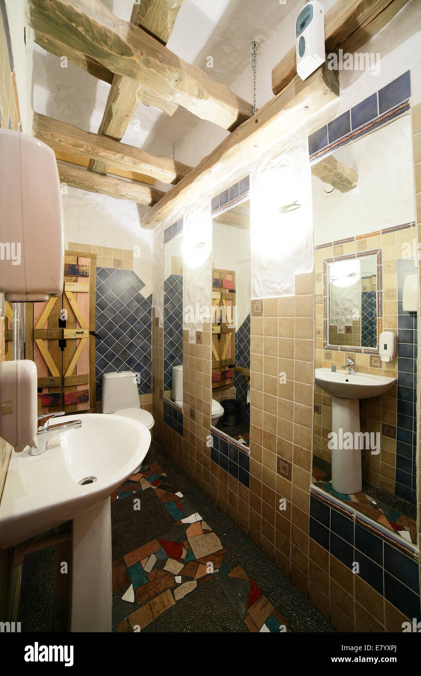 beautiful interior of modern toilet in bright colors Stock Photo - Alamy