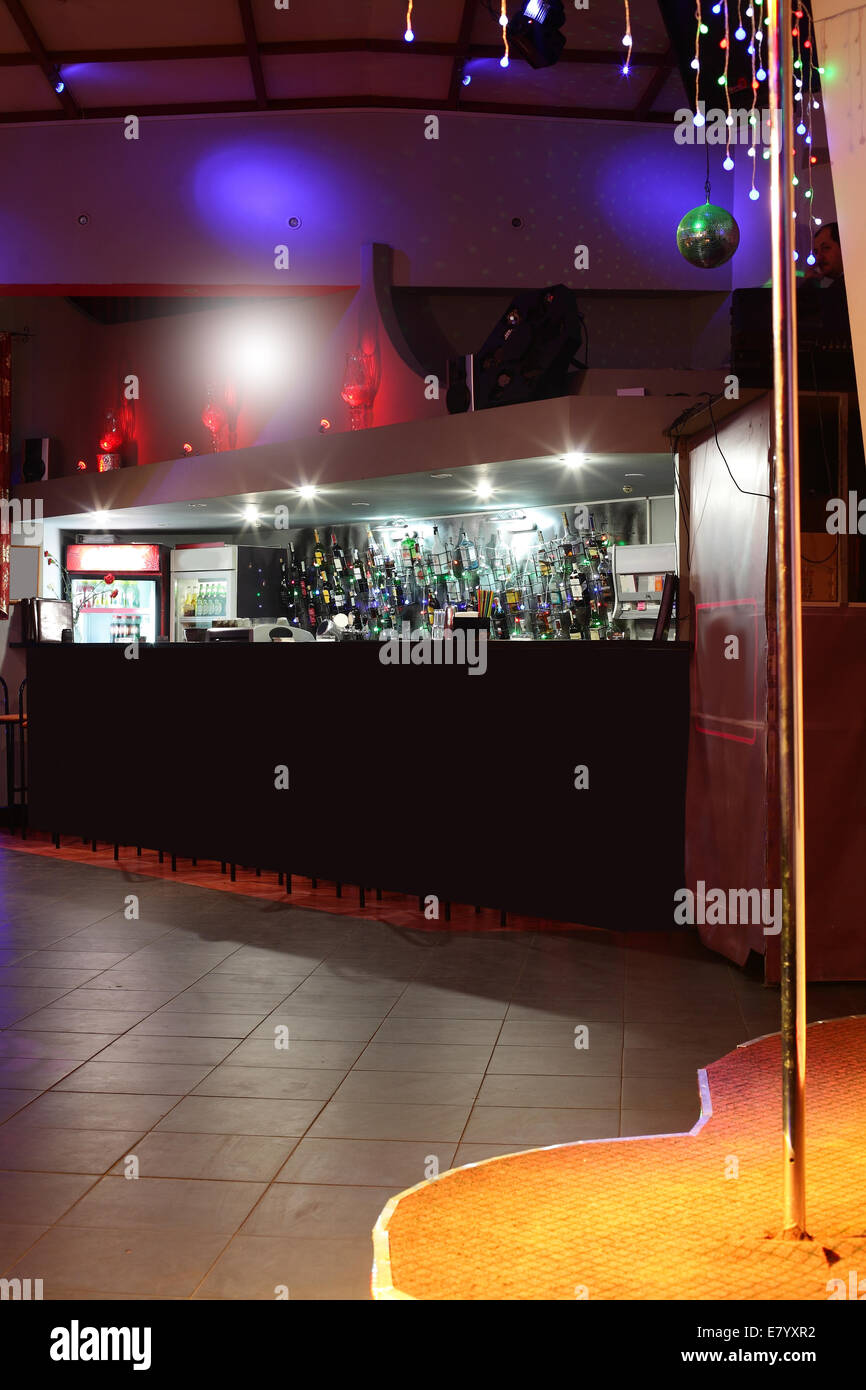 colorful interior of bright and beautiful night club Stock Photo - Alamy