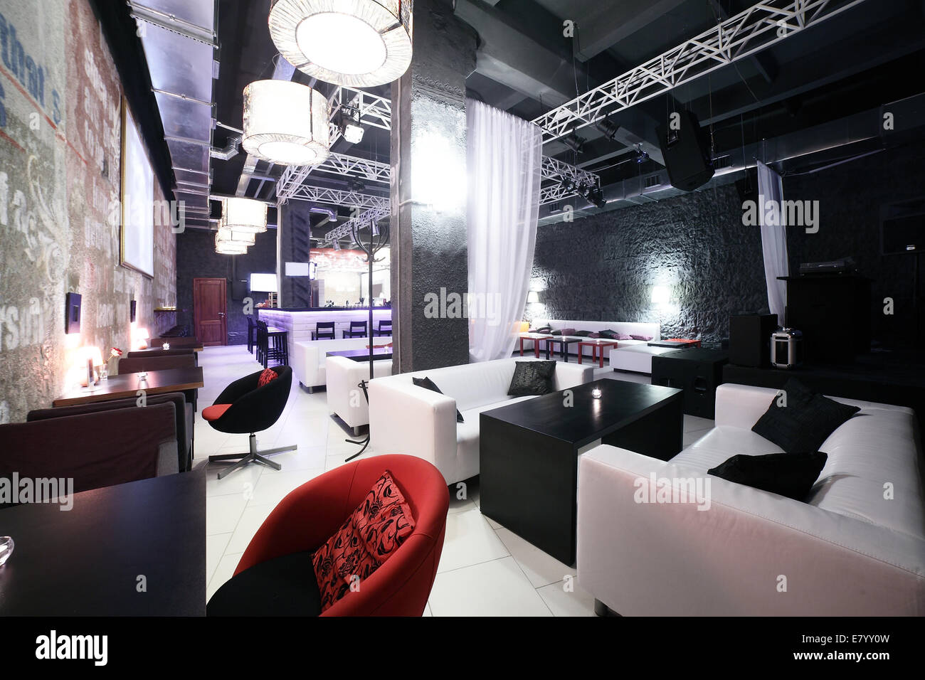 colorful interior of bright and beautiful night club Stock Photo - Alamy