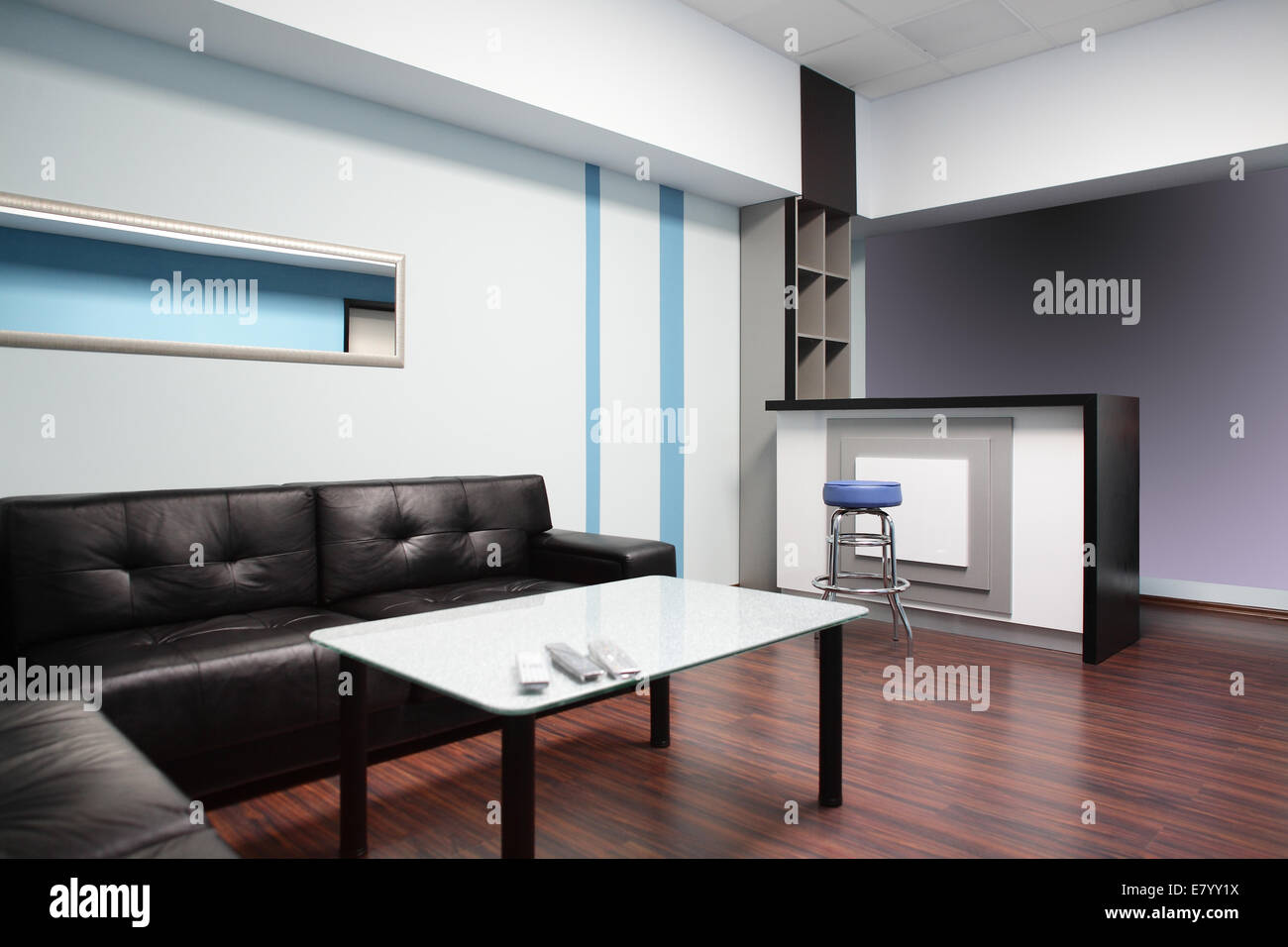 big and bright interior of modern living room Stock Photo - Alamy