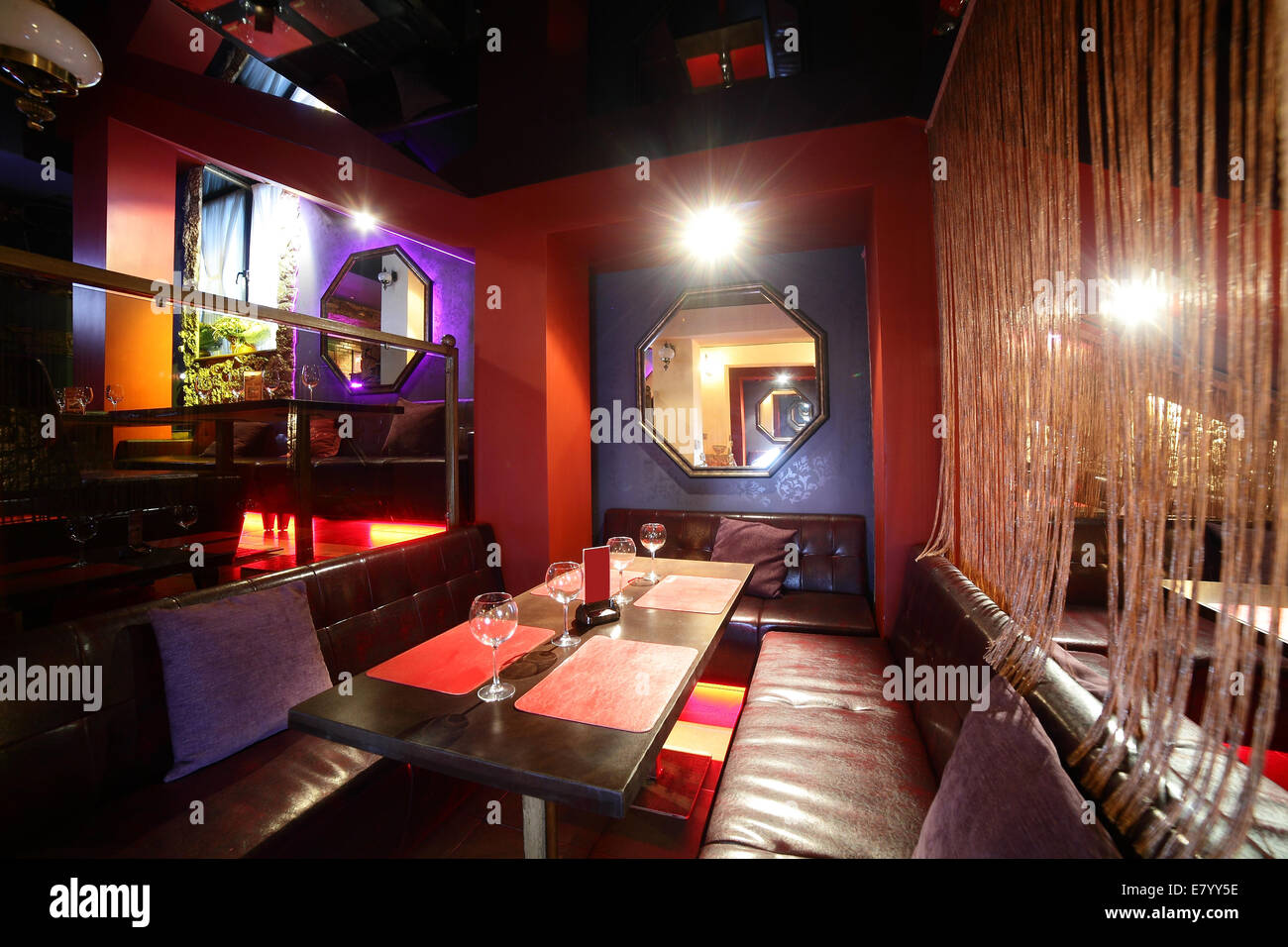 colorful interior of bright and beautiful night club Stock Photo - Alamy