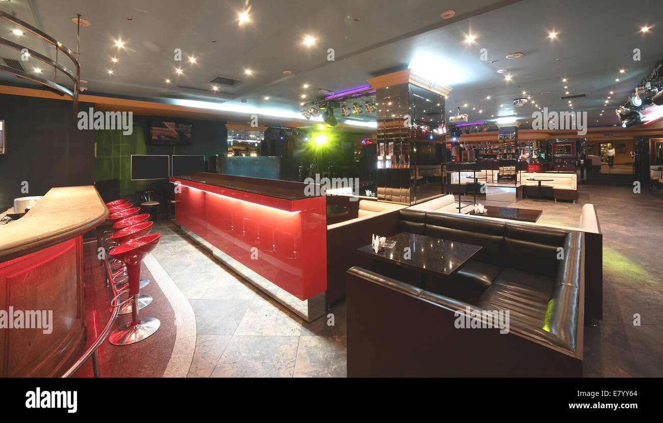 colorful interior of bright and beautiful night club Stock Photo - Alamy
