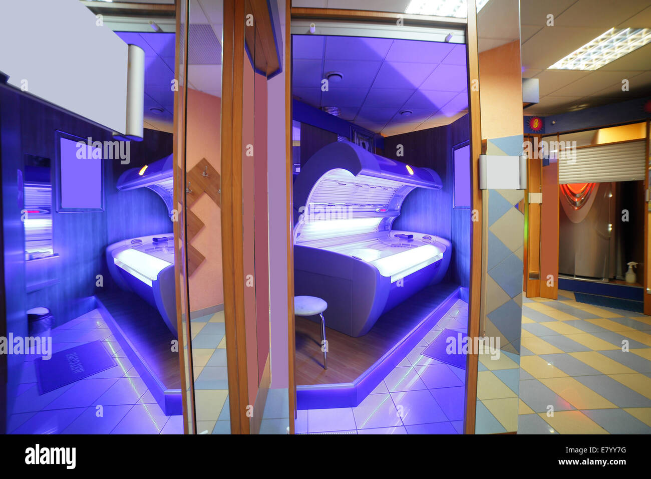 bright and colorful interior of european solarium Stock Photo - Alamy
