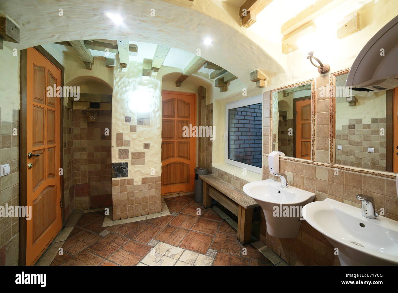 beautiful interior of modern toilet in bright colors Stock Photo - Alamy