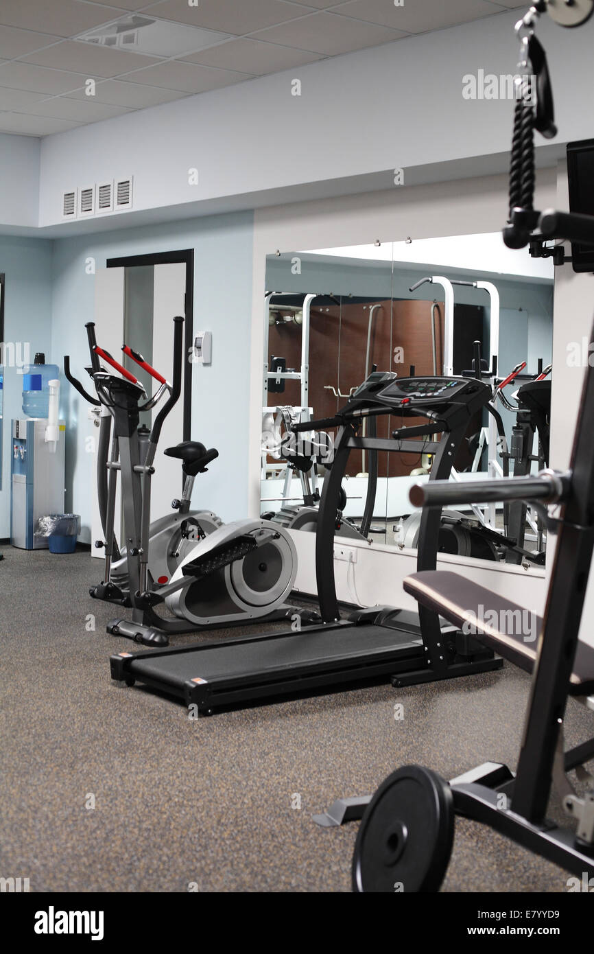 little bit used european sport gym without people Stock Photo - Alamy