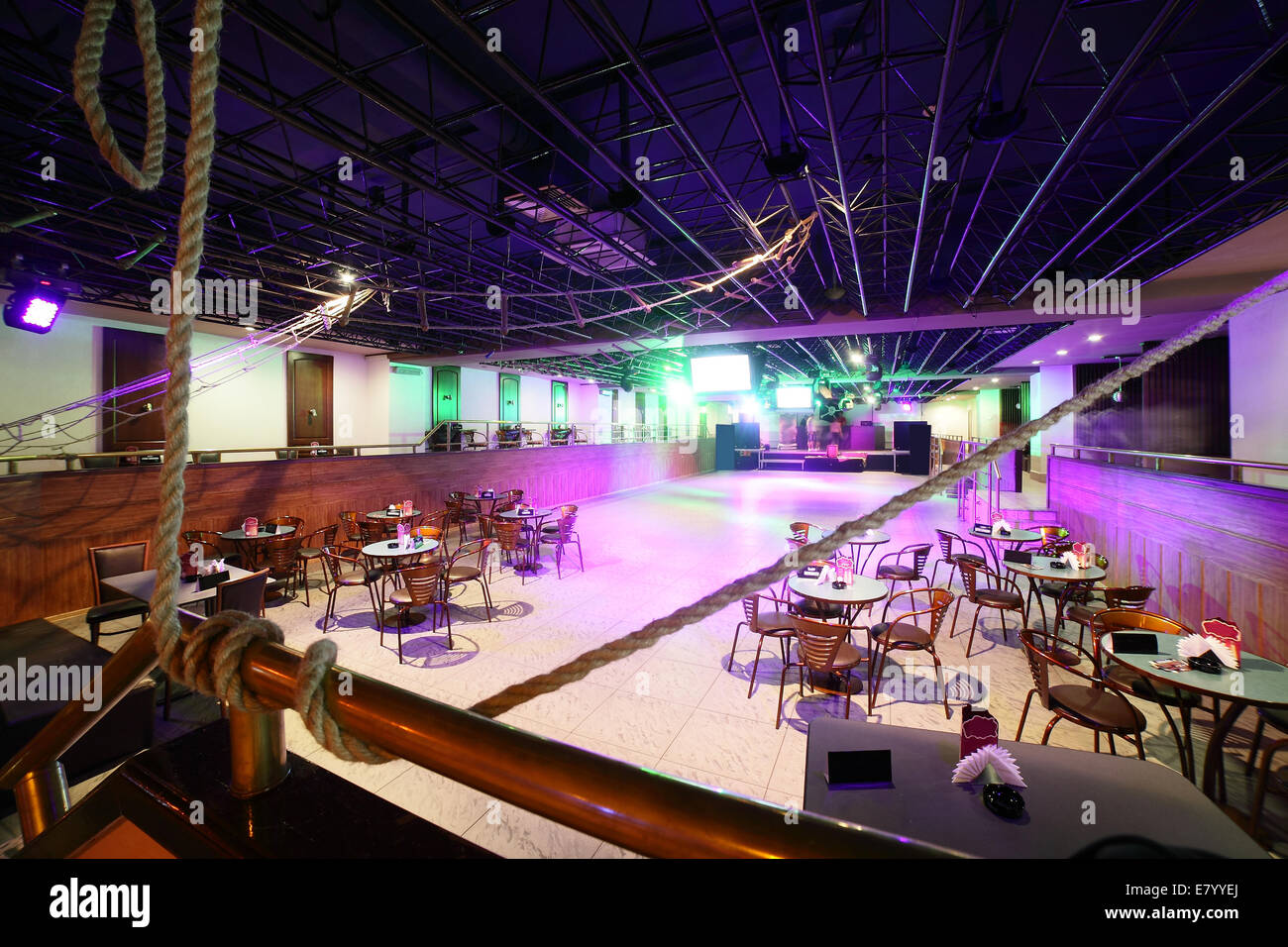 colorful interior of bright and beautiful night club Stock Photo - Alamy