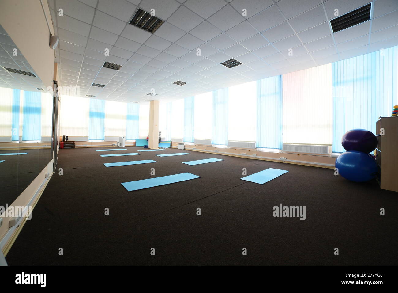 little bit used european sport gym without people Stock Photo - Alamy