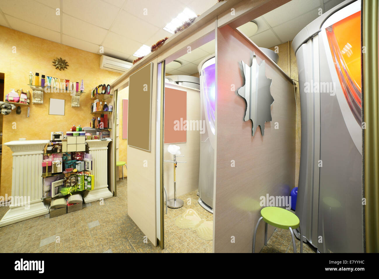 bright and colorful interior of european solarium Stock Photo - Alamy