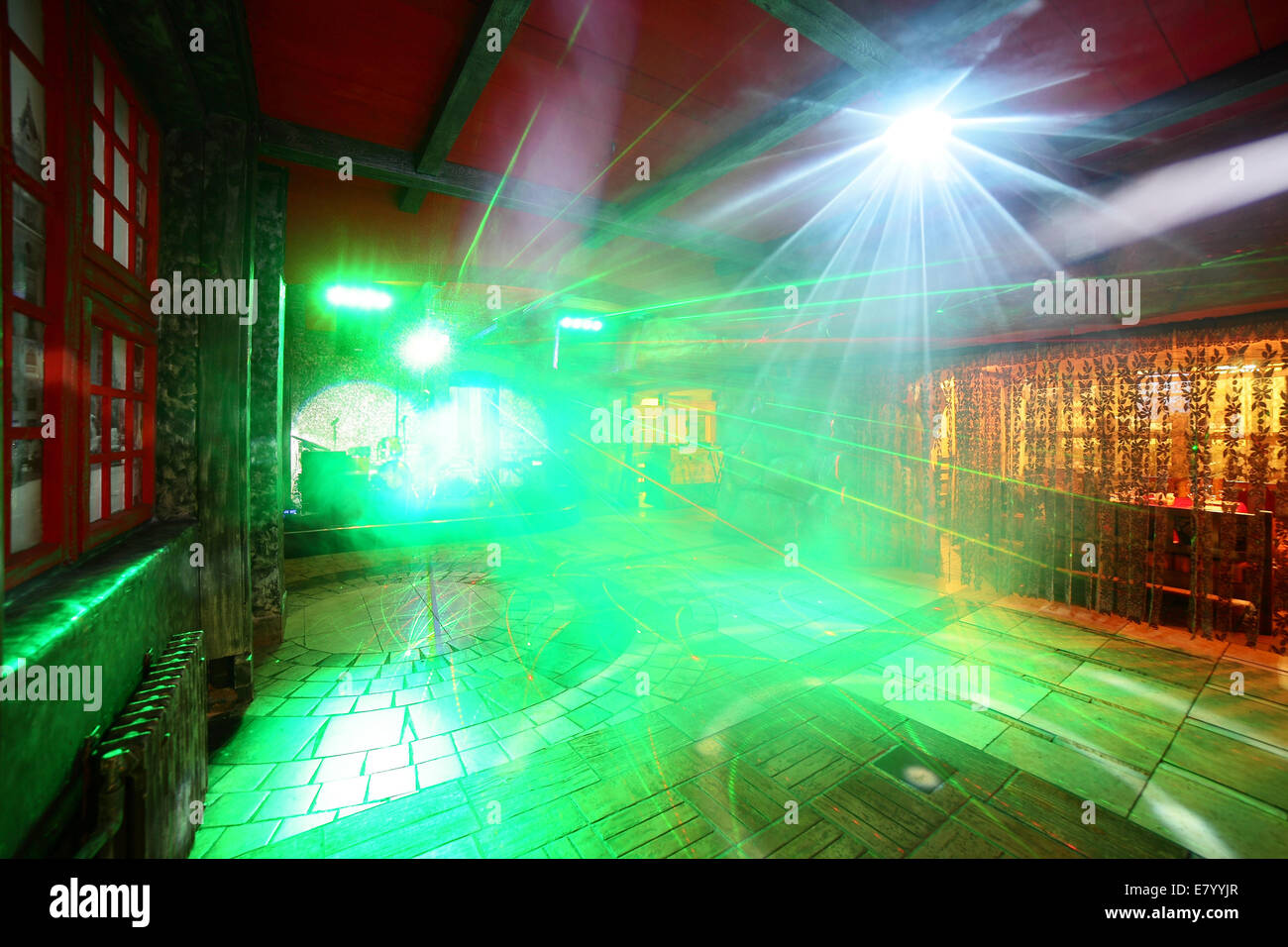 colorful interior of bright and beautiful night club Stock Photo - Alamy