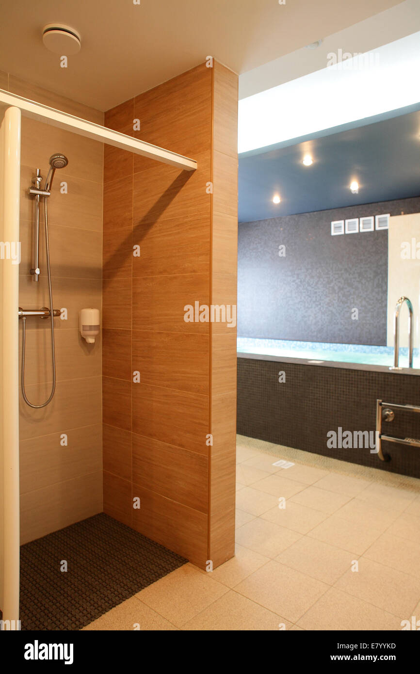 interior of bright and colorful european shower Stock Photo - Alamy