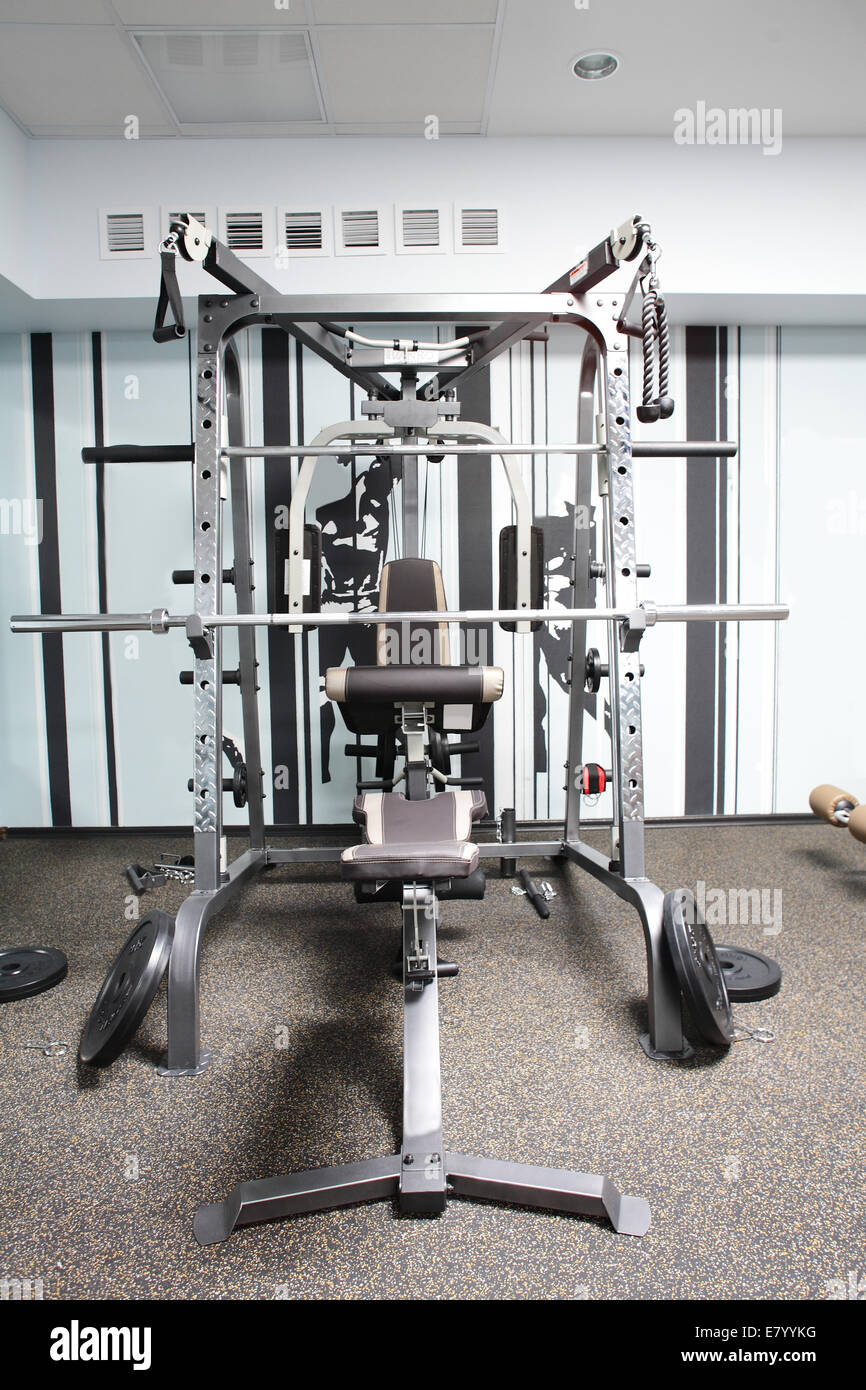 little bit used european sport gym without people Stock Photo - Alamy