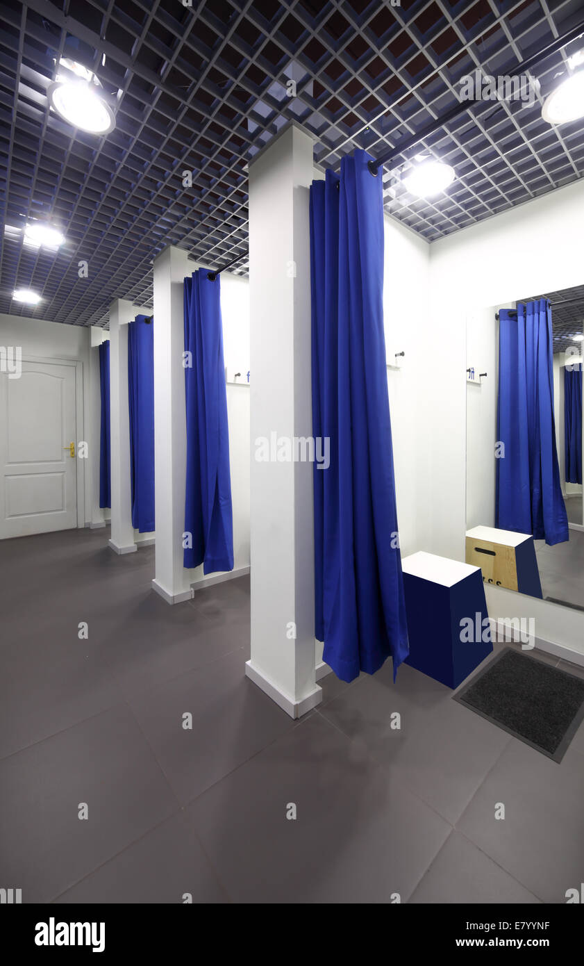 beautiful and clean interior of dressing room at the store Stock Photo ...