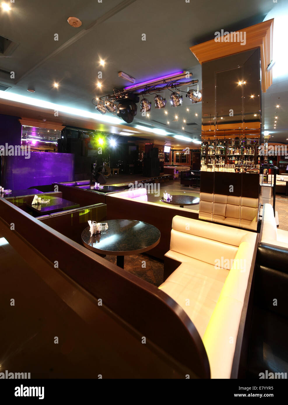 colorful interior of bright and beautiful night club Stock Photo - Alamy