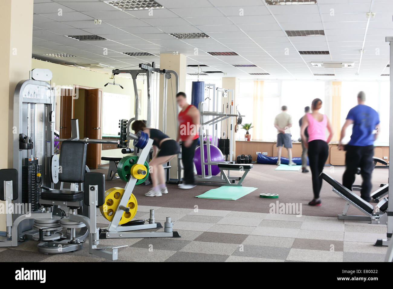 little bit used european sport gym without people Stock Photo - Alamy