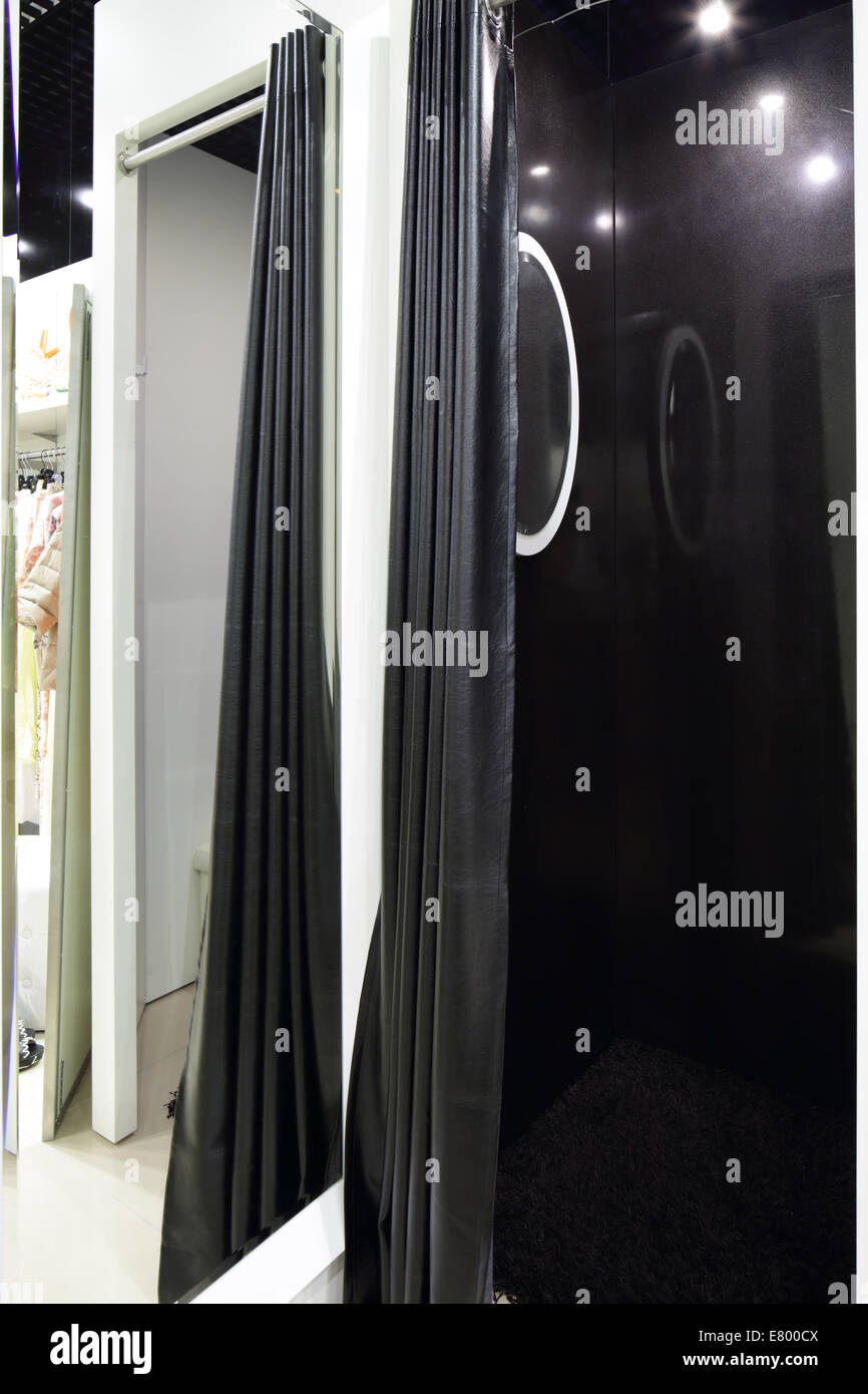 beautiful and clean interior of dressing room at the store Stock Photo ...