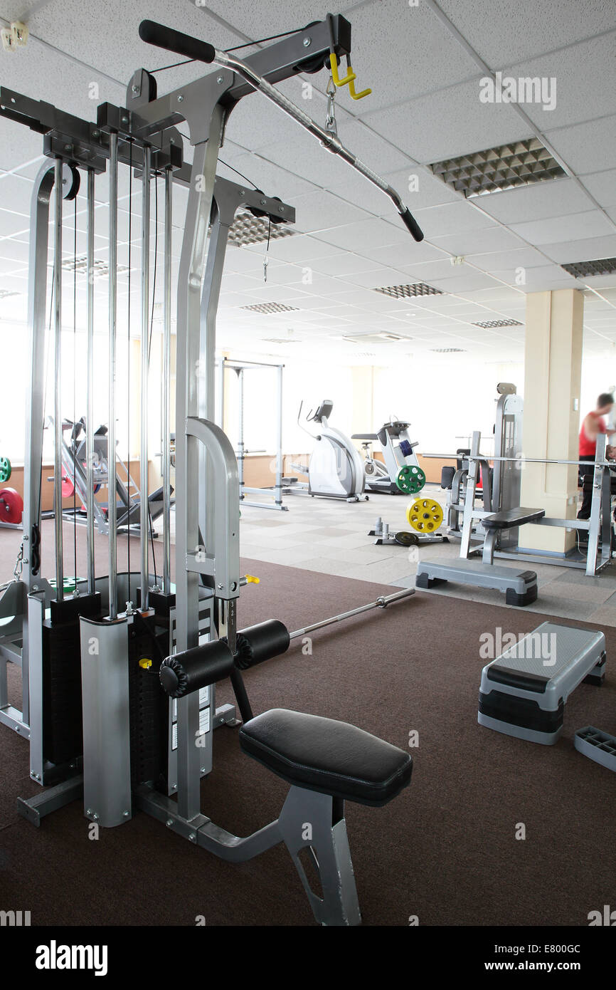 little bit used european sport gym without people Stock Photo - Alamy