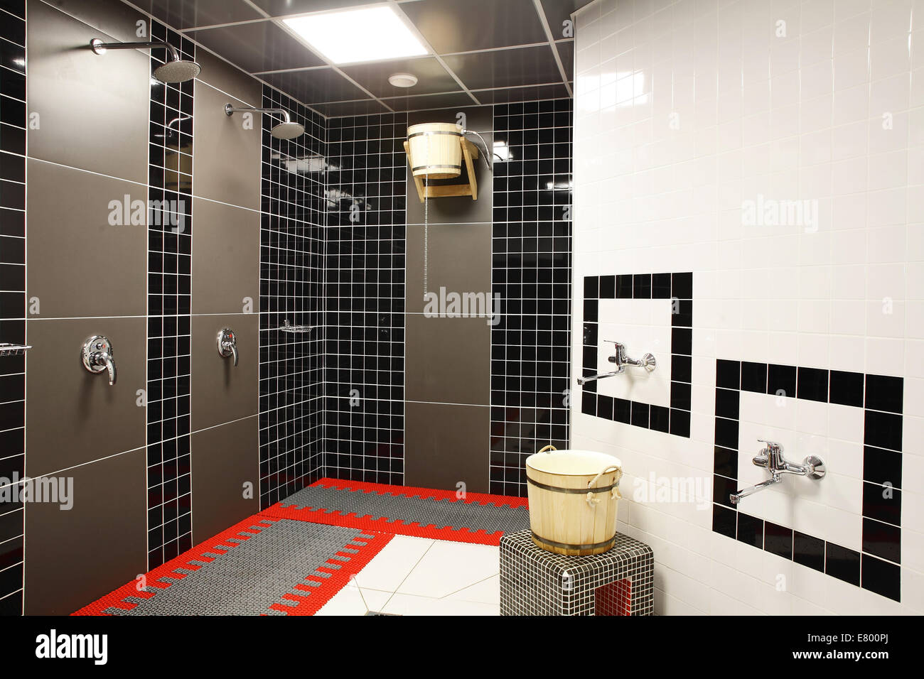 interior of bright and colorful european shower Stock Photo - Alamy