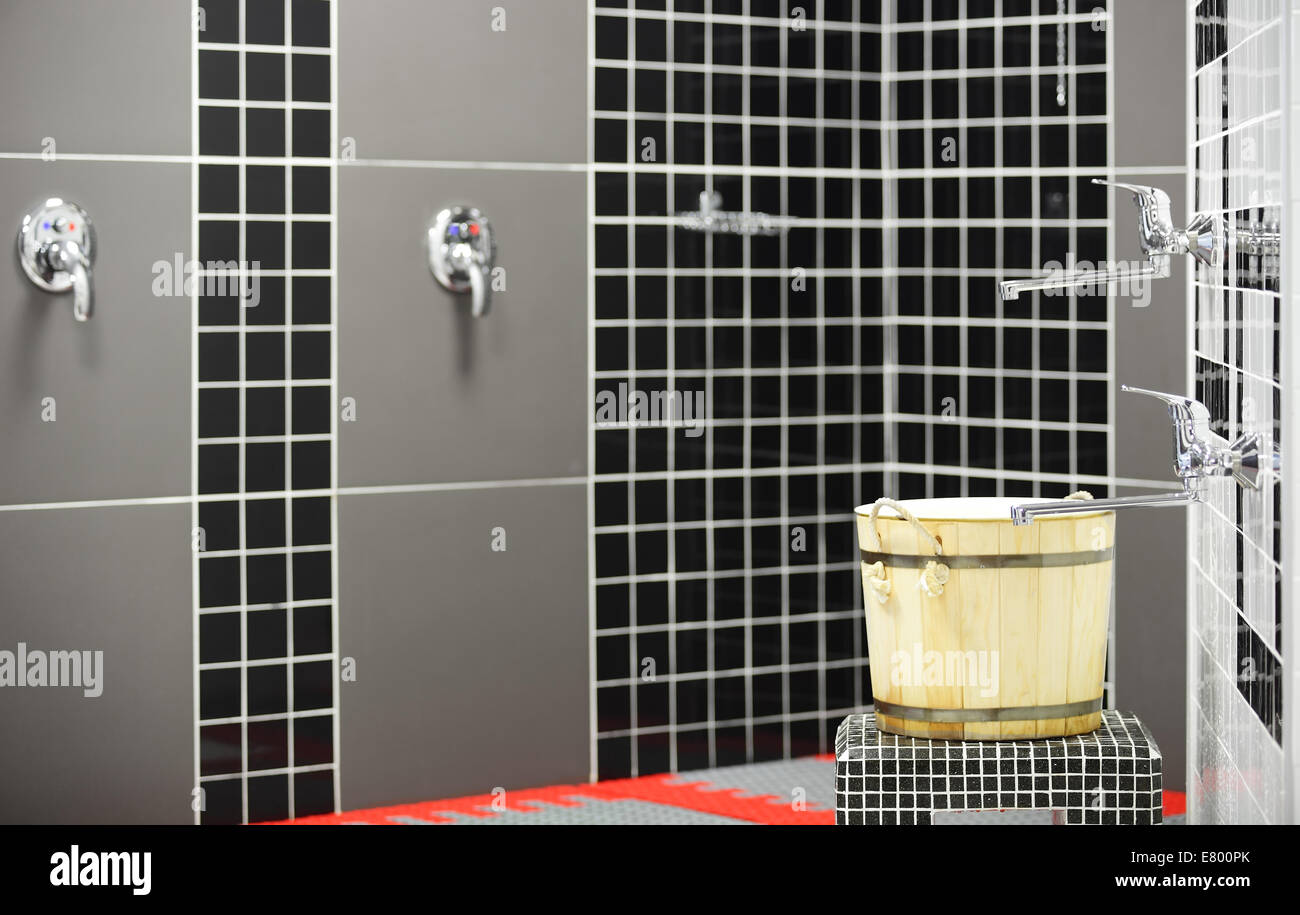 interior of bright and colorful european shower Stock Photo - Alamy