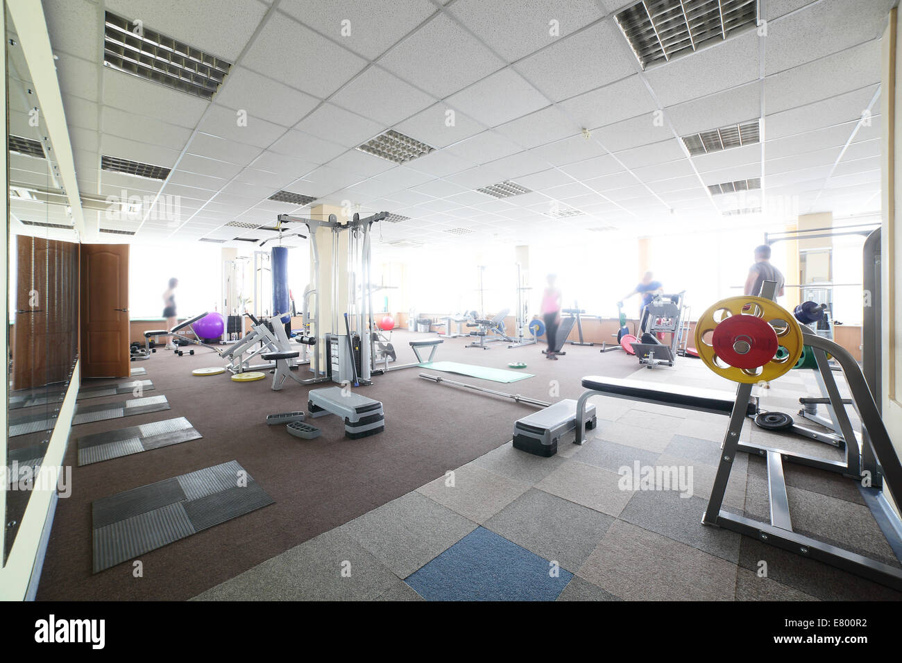 little bit used european sport gym without people Stock Photo - Alamy