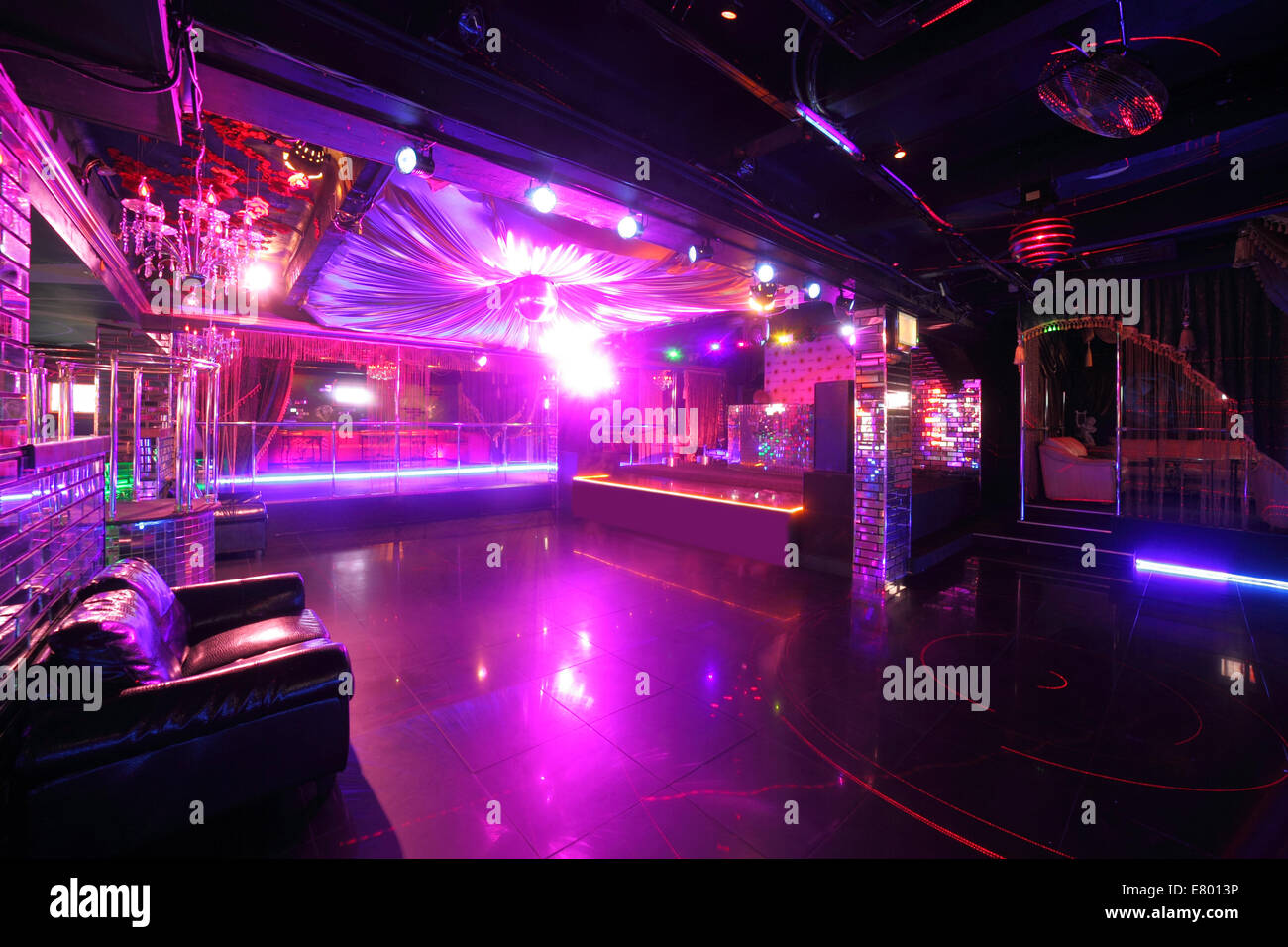 colorful interior of bright and beautiful night club Stock Photo - Alamy