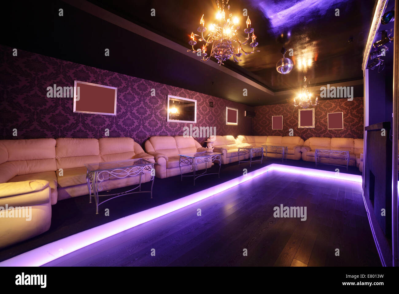 colorful interior of bright and beautiful night club Stock Photo - Alamy