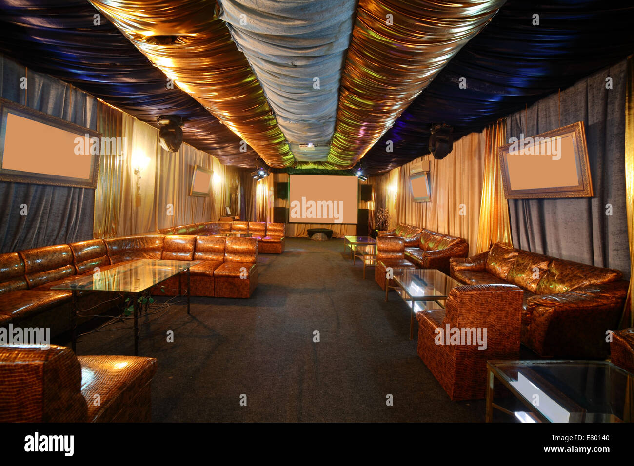 colorful interior of bright and beautiful night club Stock Photo - Alamy