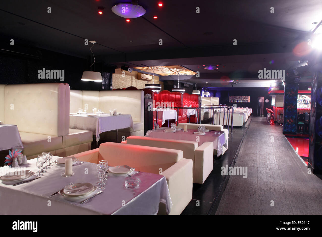 colorful interior of bright and beautiful night club Stock Photo - Alamy