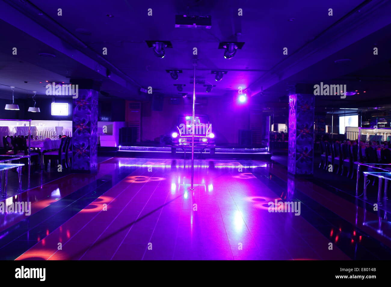 colorful interior of bright and beautiful night club Stock Photo - Alamy