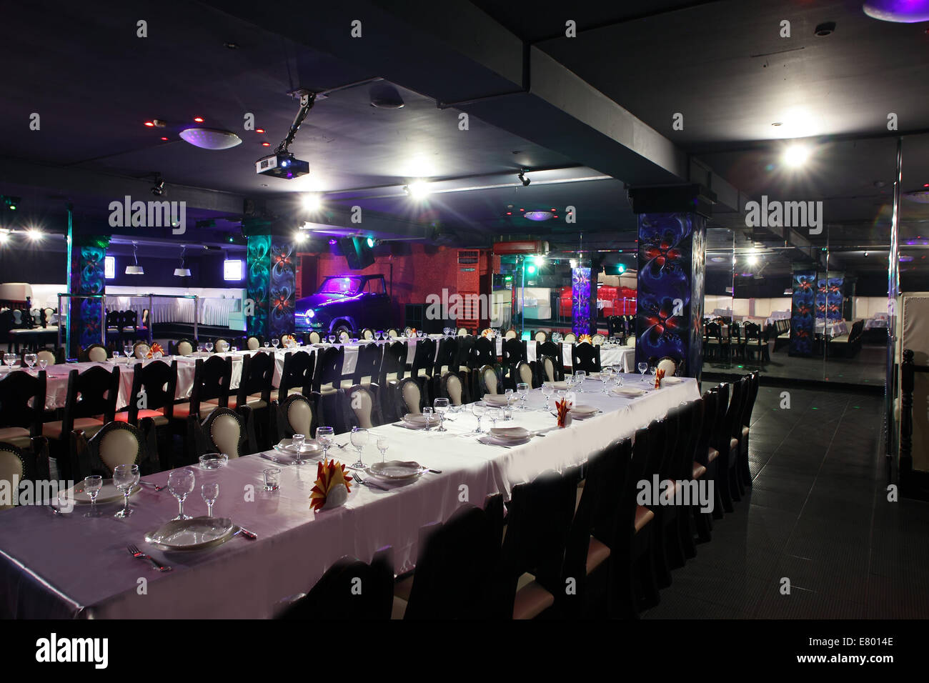 colorful interior of bright and beautiful night club Stock Photo - Alamy