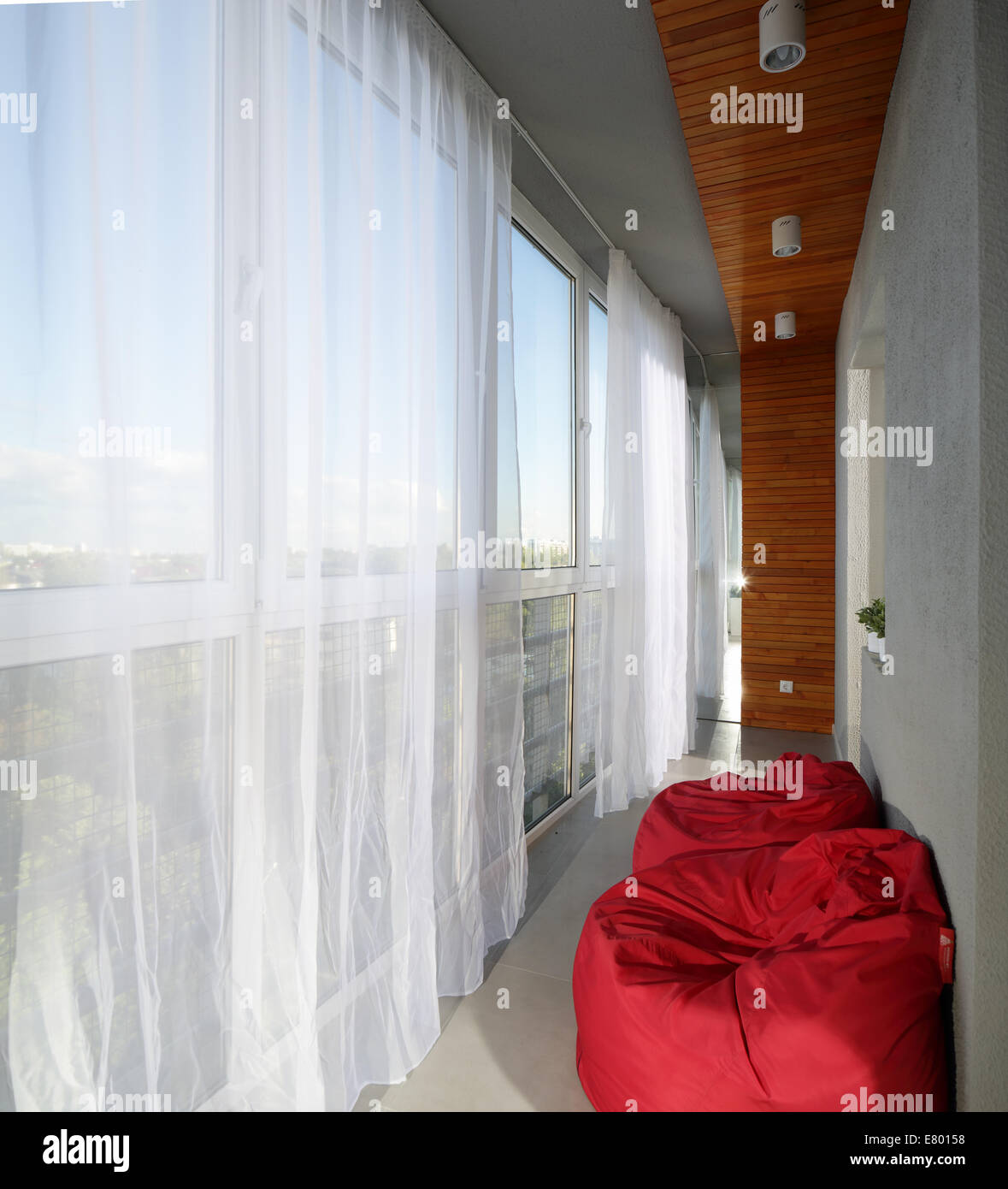 modern and stylish interior of european balcony Stock Photo - Alamy