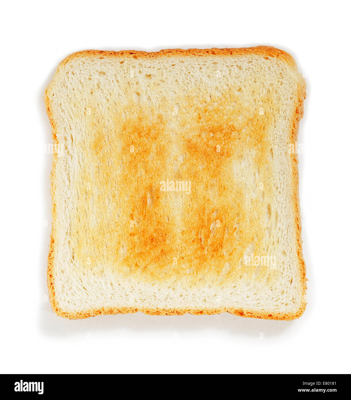 single toast against white background Stock Photo - Alamy