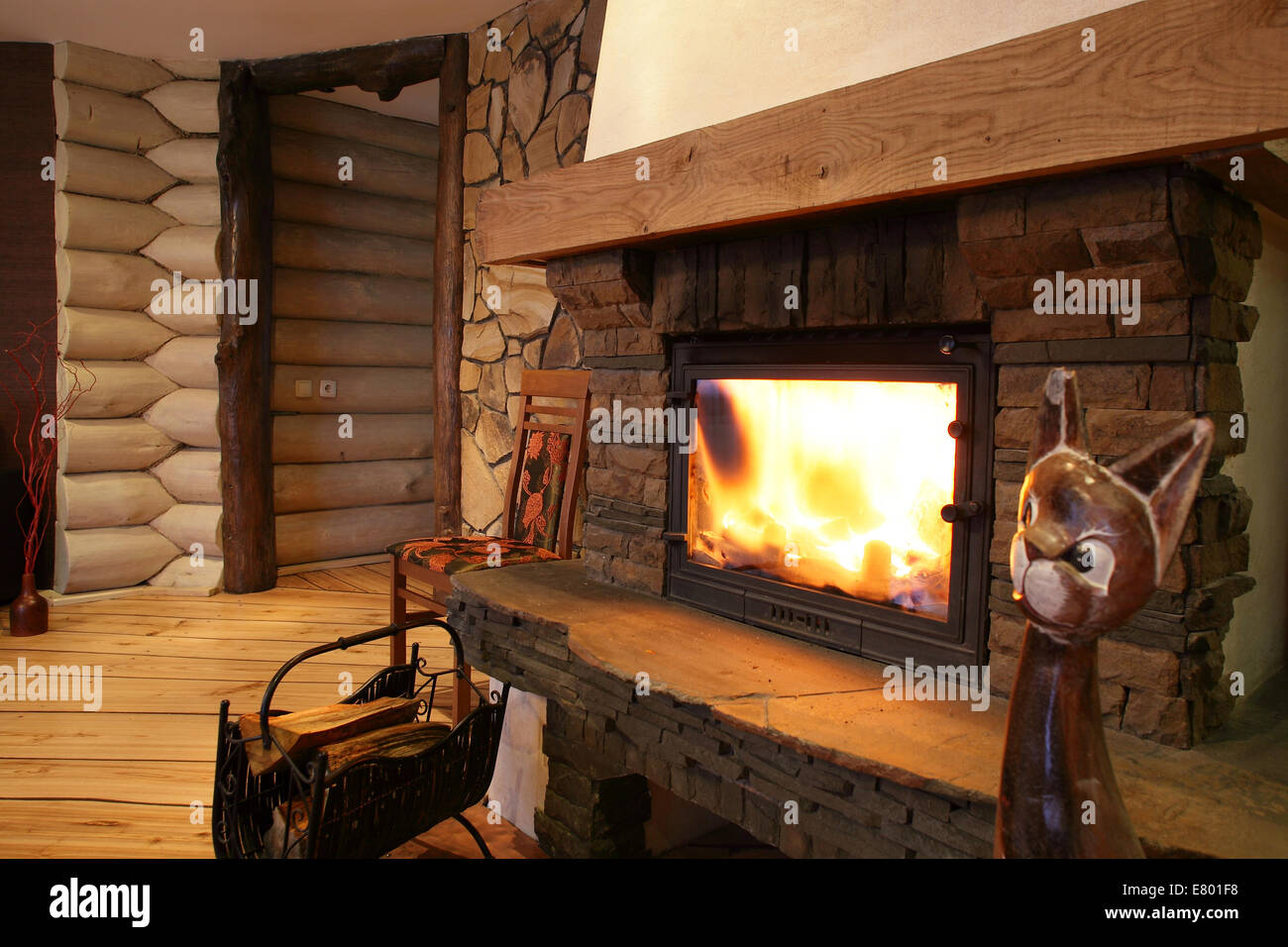 big and bright interior of modern living room Stock Photo - Alamy