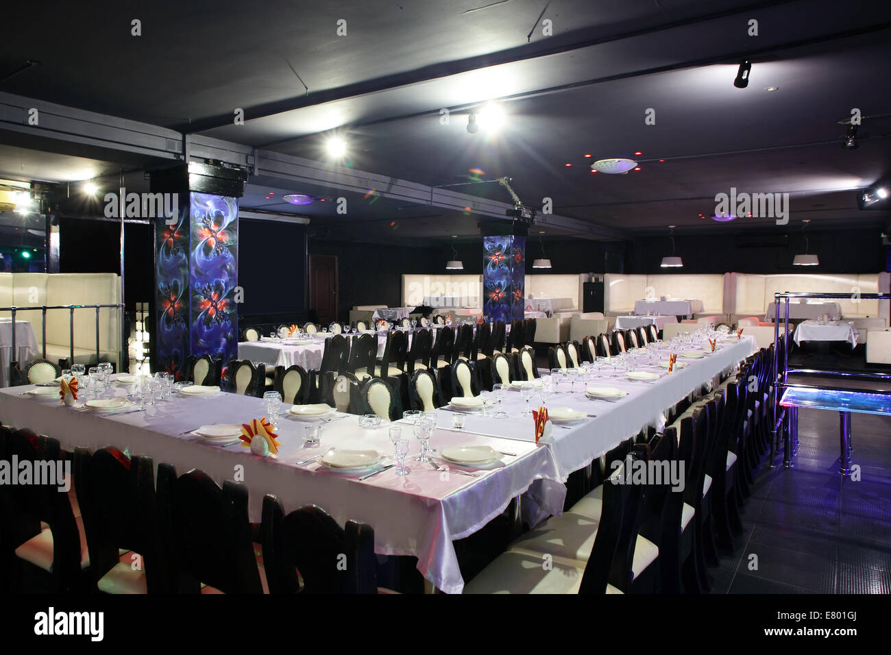 colorful interior of bright and beautiful night club Stock Photo - Alamy