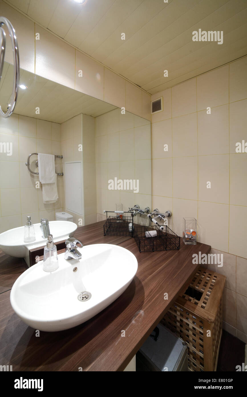 beautiful interior of modern toilet in bright colors Stock Photo - Alamy