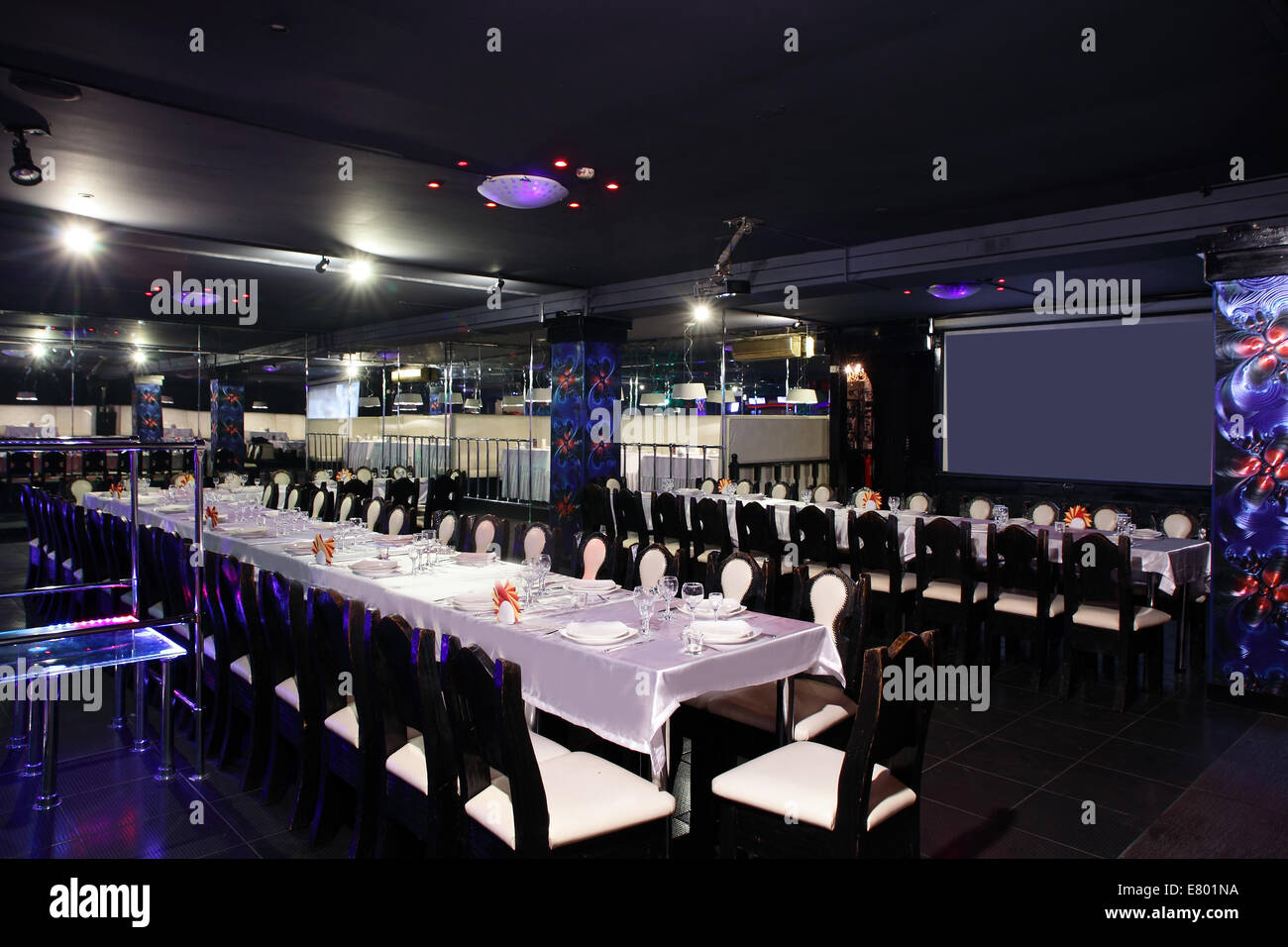 colorful interior of bright and beautiful night club Stock Photo - Alamy