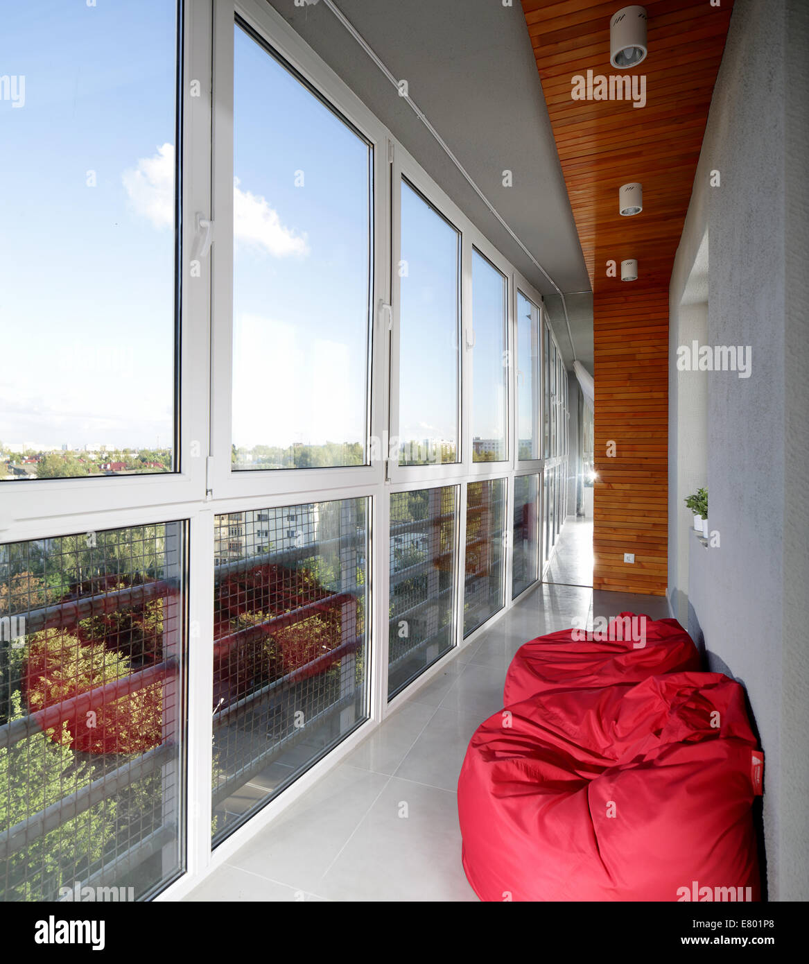 modern and stylish interior of european balcony Stock Photo - Alamy