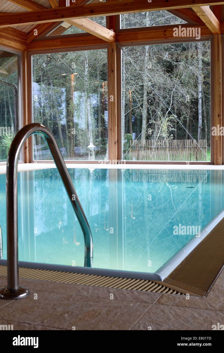 beautiful and fashionable swimming pool in european style Stock Photo ...