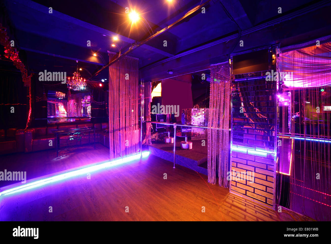 colorful interior of bright and beautiful night club Stock Photo - Alamy