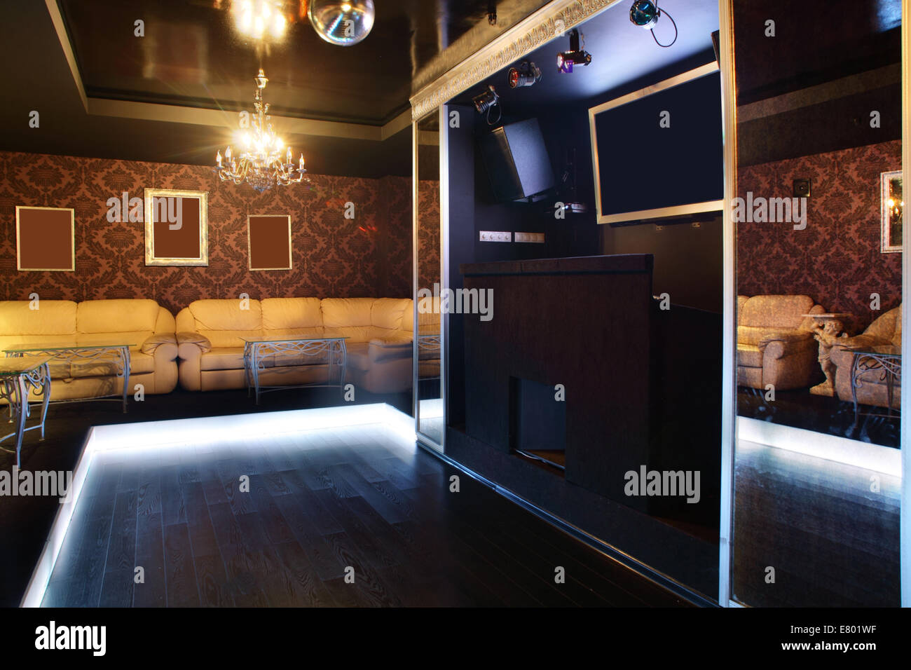 colorful interior of bright and beautiful night club Stock Photo - Alamy