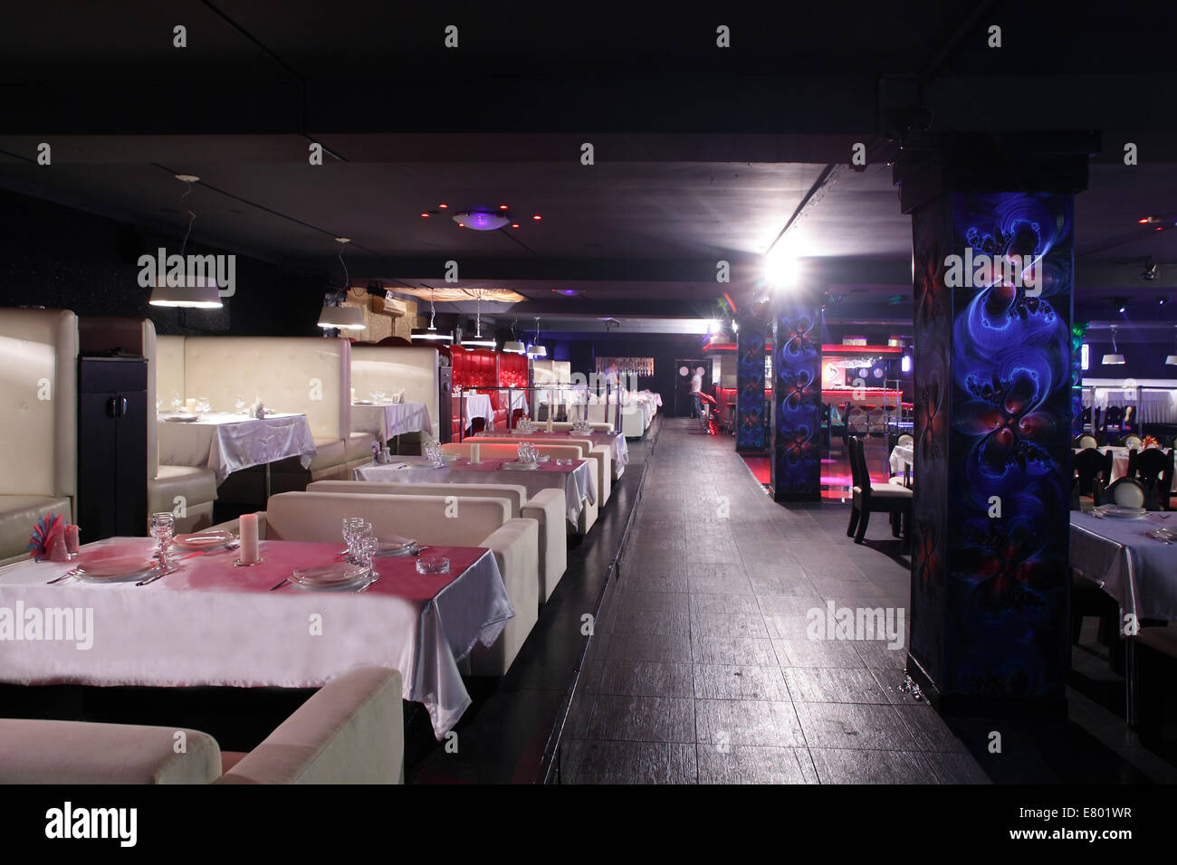 colorful interior of bright and beautiful night club Stock Photo - Alamy