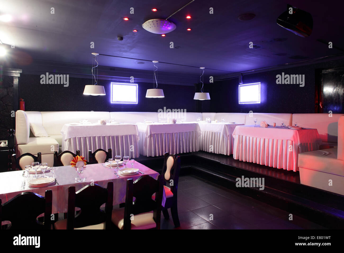 colorful interior of bright and beautiful night club Stock Photo - Alamy
