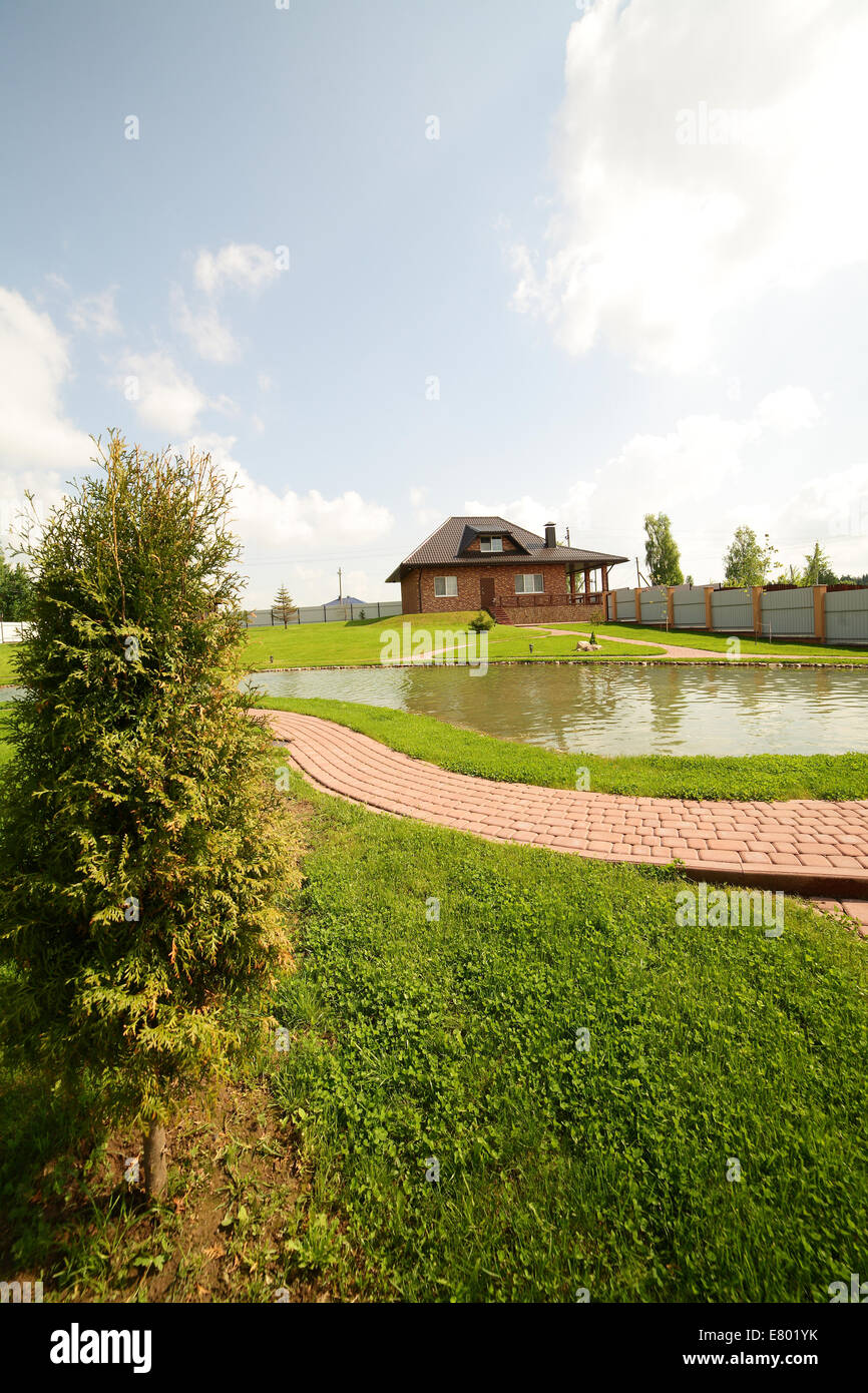 modern and beautiful house in european style Stock Photo - Alamy