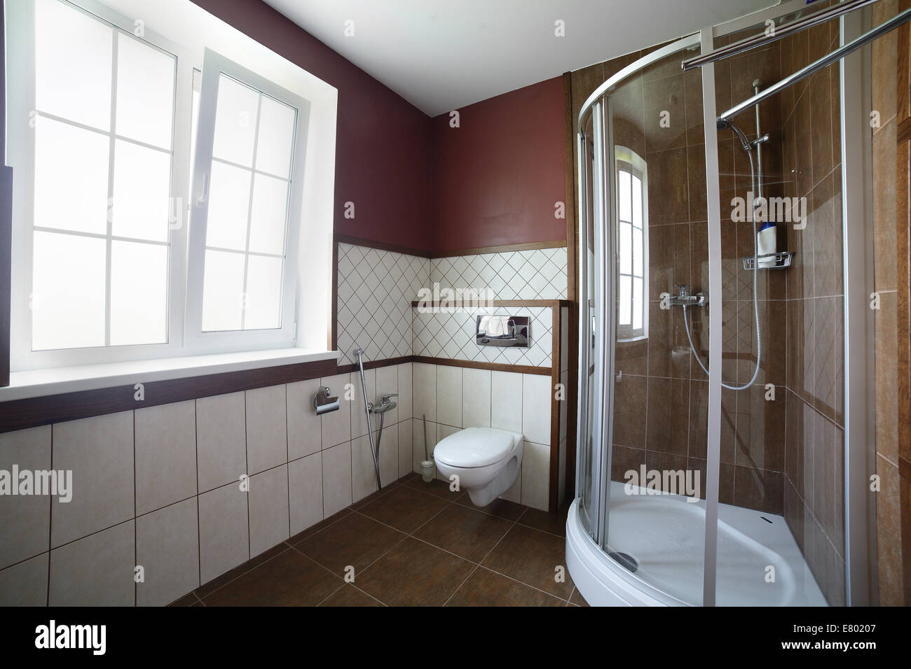 beautiful and modern interior of bright cloakroom Stock Photo - Alamy